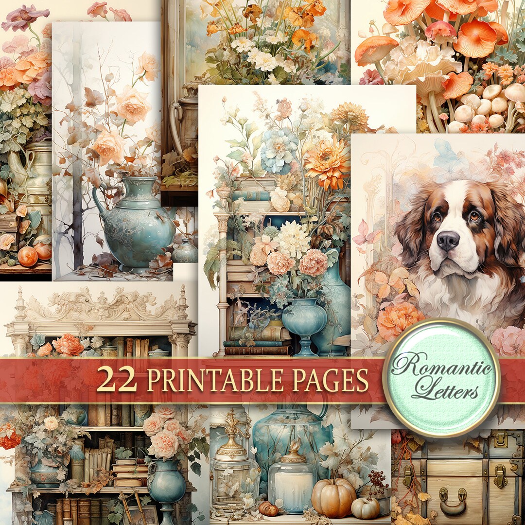Autumn Digital Printable Scrapbook Paper Pack Digital Card Making ...