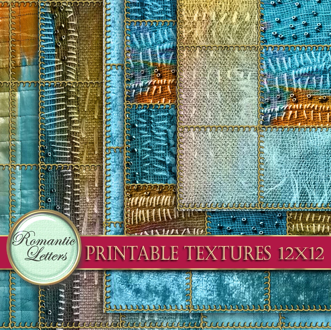 Patchwork Digital Printable Craft Paper Digital Scrapbook Paper Pack ...