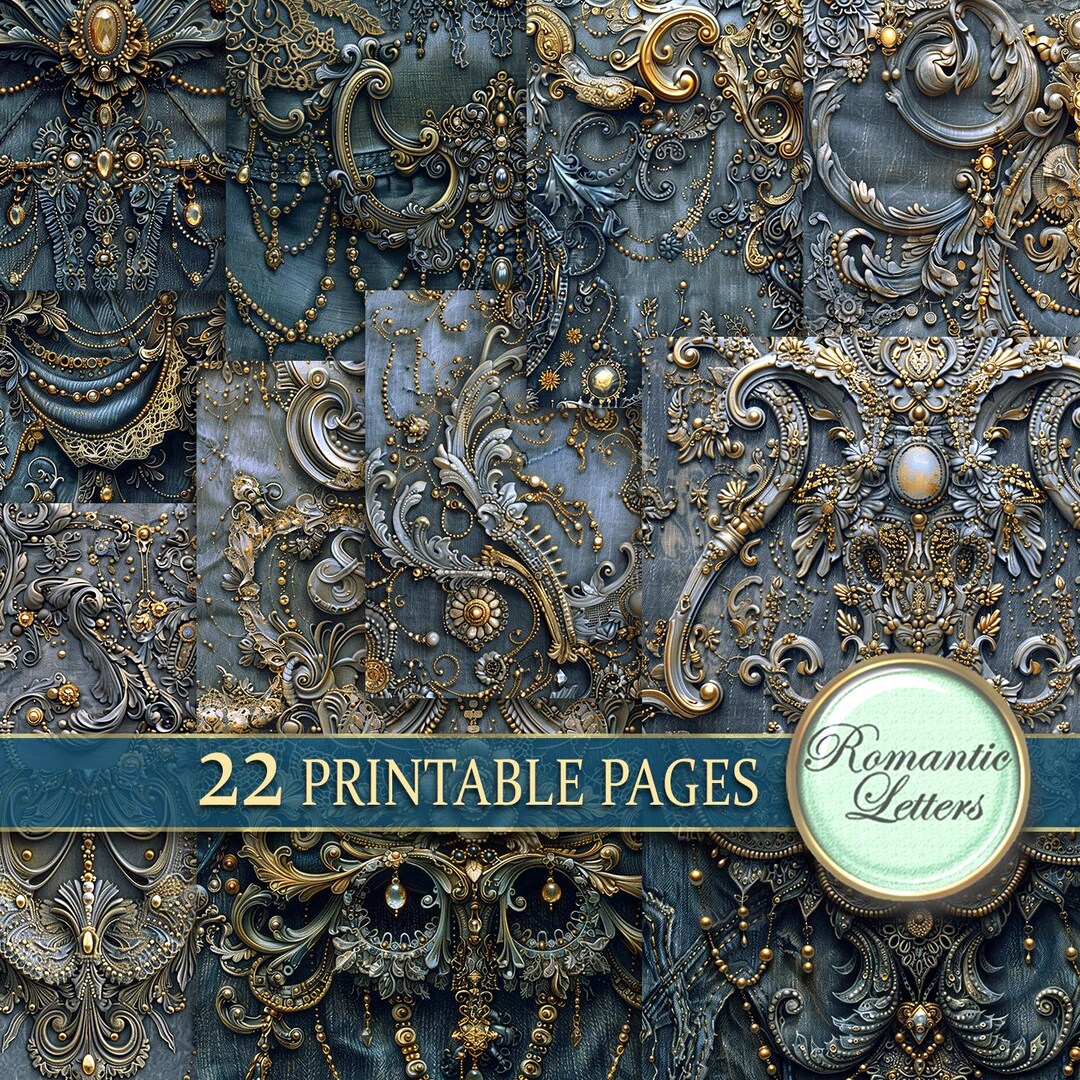 Digital Printable Scrapbook Paper Pack Printable Junk Journal Paper ...