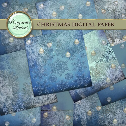 Digital Scrapbook Paper Pack Snow Winter Digital Background - Etsy