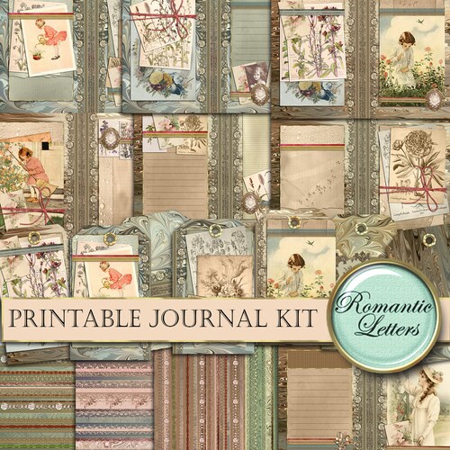 Printable Journal Pages A4 Printable Scrapbook Kit Paper | Etsy