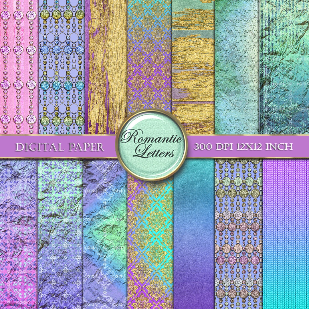 Digital Scrapbook Paper Pack Digital Shabby Chic Paper Digital ...