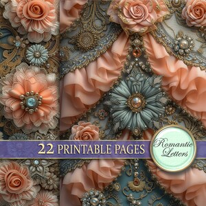 Digital Printable Scrapbook Paper Pack Silk Fabric Texture Lace ...
