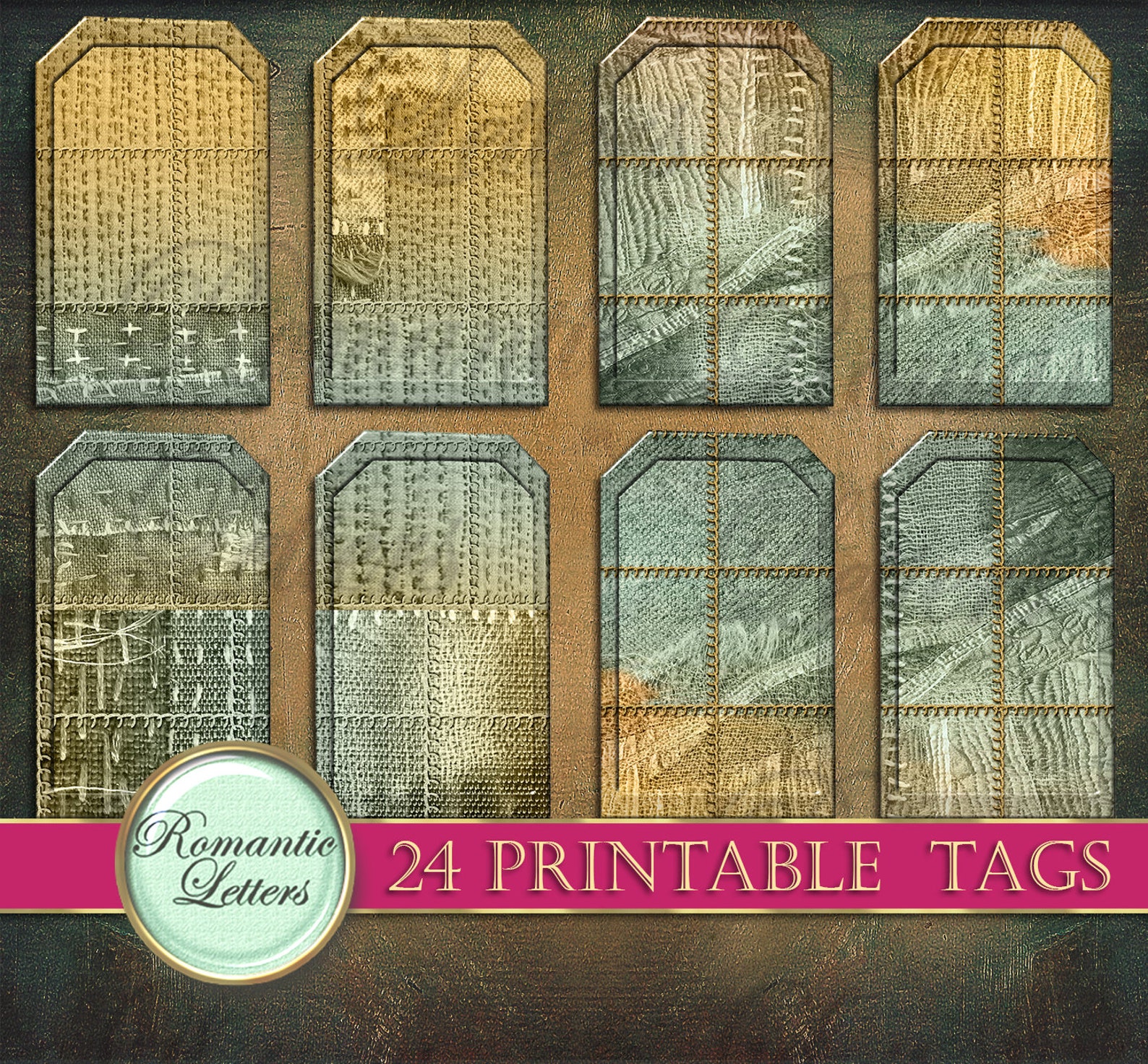 Printable Scrapbook Tags Printable Gift Tags Vintage Printable - Etsy