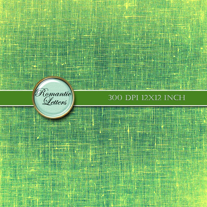 Green Linen Digital Paper Pack Digital Scrapbooking Linen - Etsy