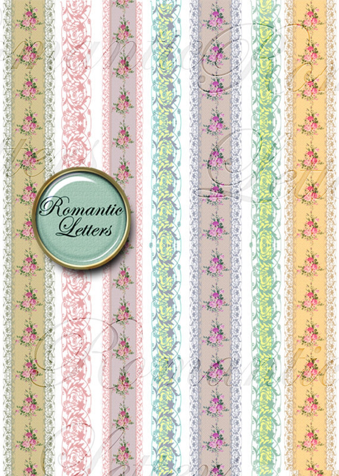 Digital Scrapbook Border Vintage Digital Lace Floral Baby Scrapbook ...