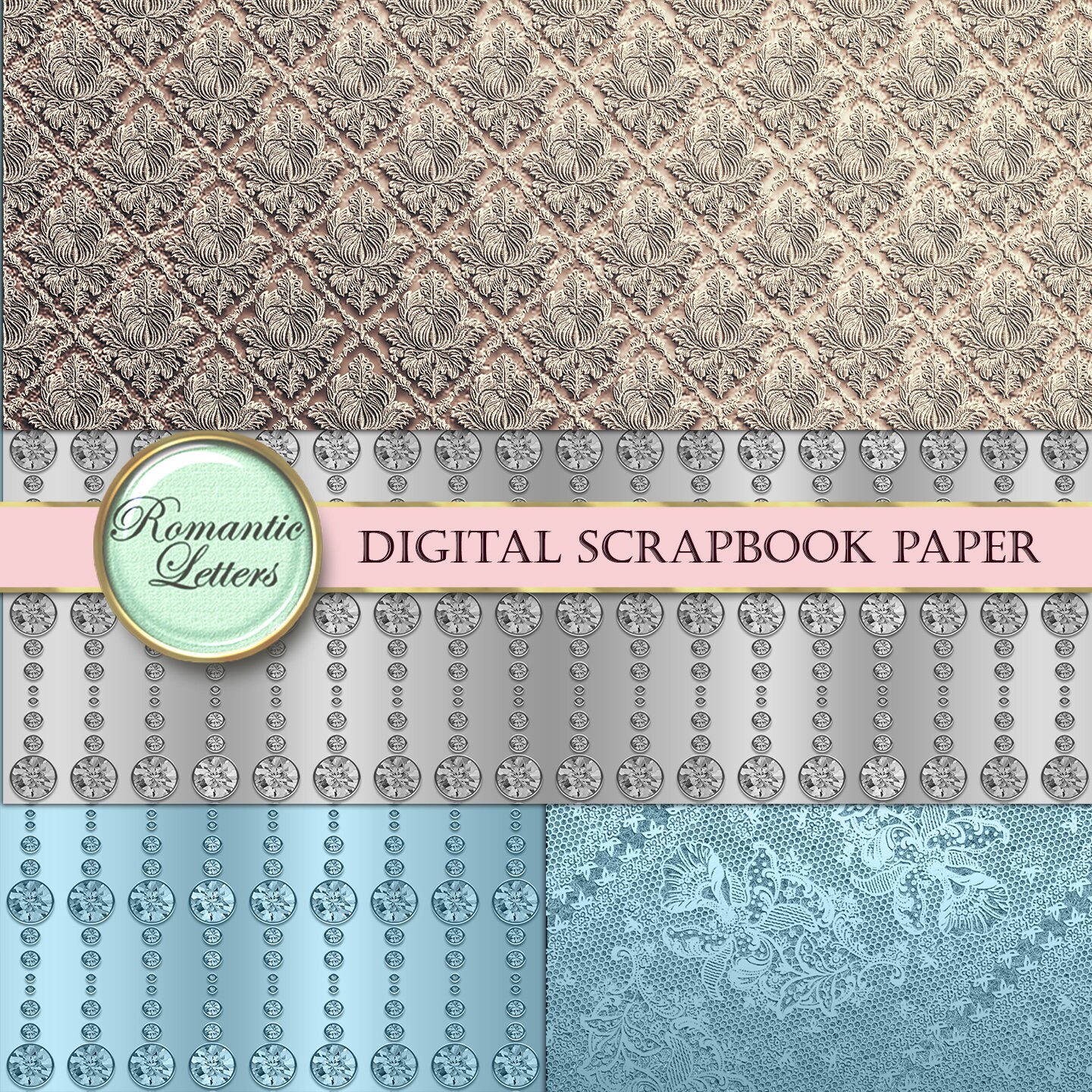 Victorian ephemera digital paper digital paper digital | Etsy