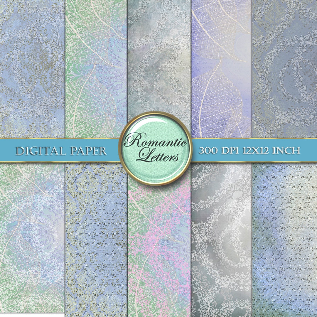 Digital Scrapbook Paper Pack Shabby Chic Digital Background Wedding ...