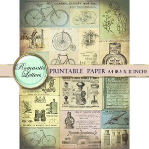 Ephemera Digital Scrapbook Paper Pack Digital Paper Victorian Digital ...