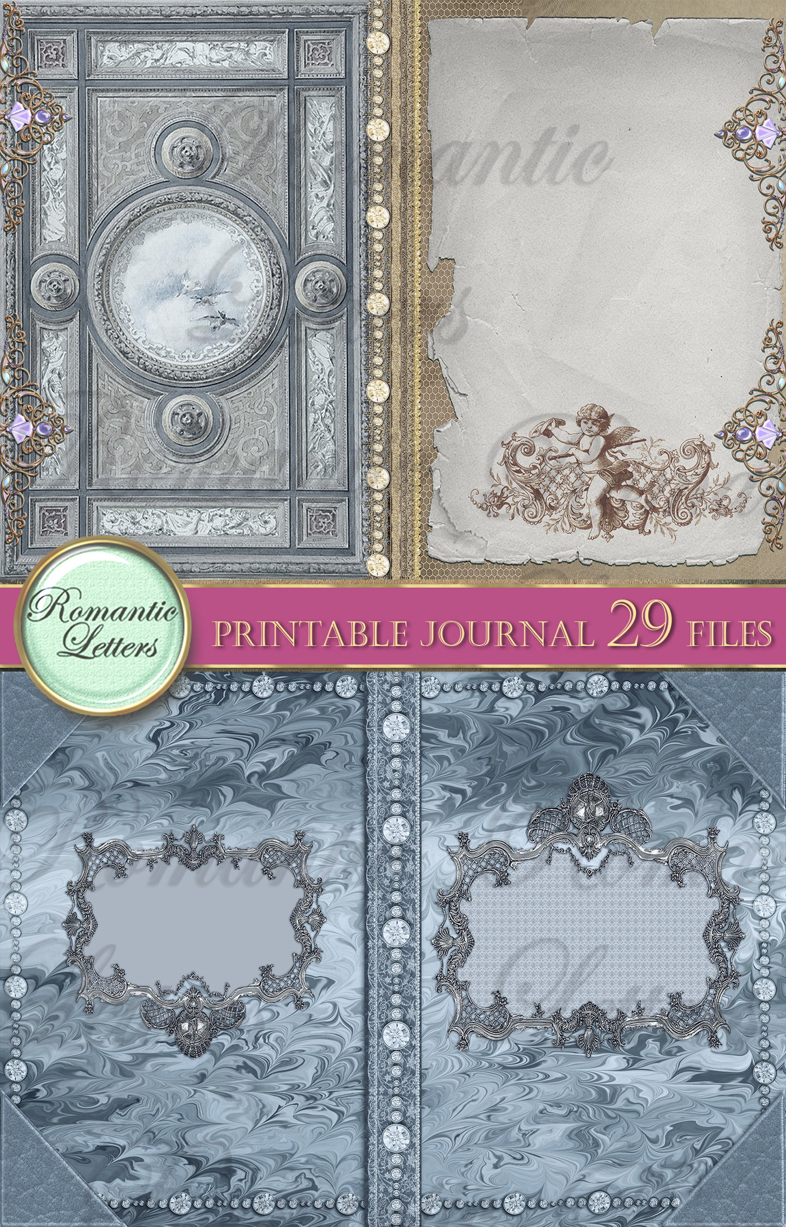 Printable Junk Journal Kit Victorian Digital Scrapbooking Victorian ...