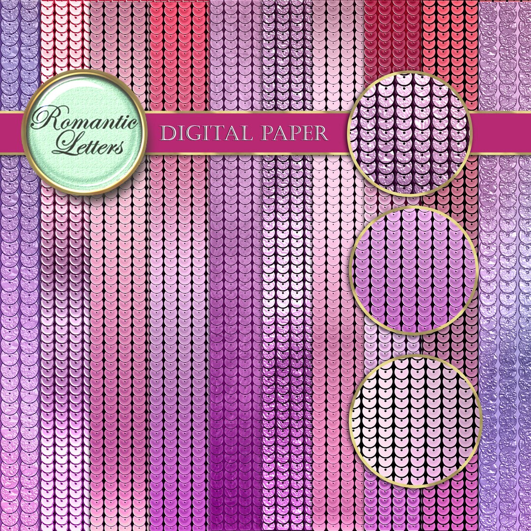 Sequin Digital Paper Scrapbook Background Paper Gold Foil Sequins ...