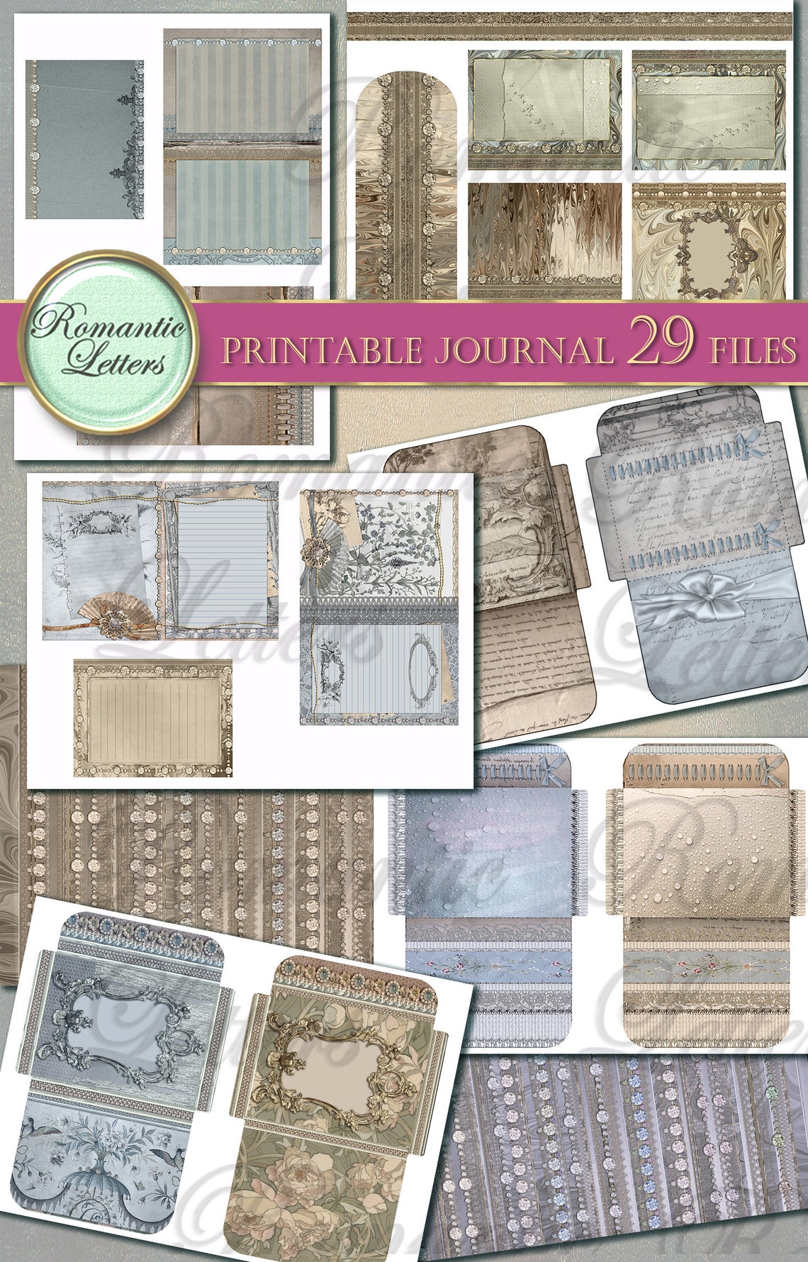Printable Junk Journal Kit Victorian Digital Scrapbooking Victorian ...