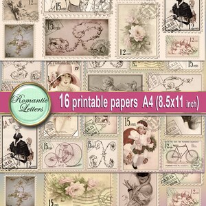 Victorian Digital Paper Pack Digital Paper Ephemera Digital Printable ...