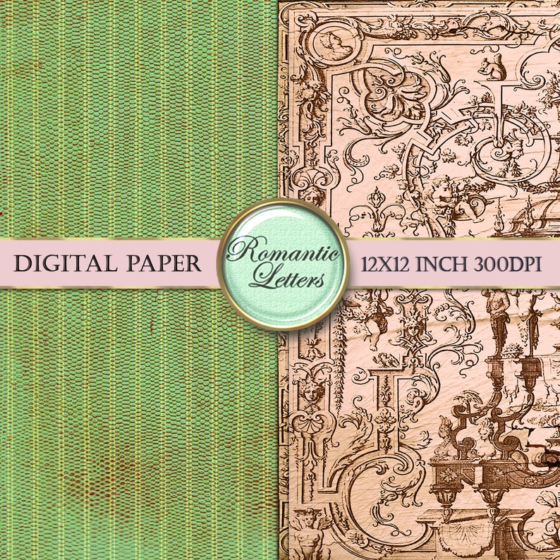 Digital Scrapbook Album Paper Pack Digital Background Paper Shabby Chic ...