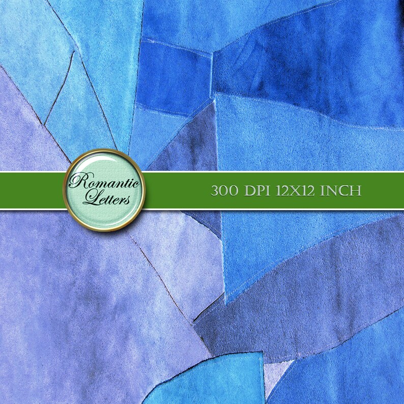 Blue Textures Digital Scrapbook Paper Background Digital - Etsy