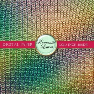 Mermaid Scales Digital Paper Fish Scales Texture Digital Scrapbook Gold ...