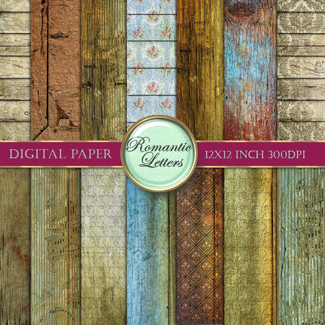 Digital Scrapbook Background Paper Pack Grunge Digital Scrapbook Paper ...