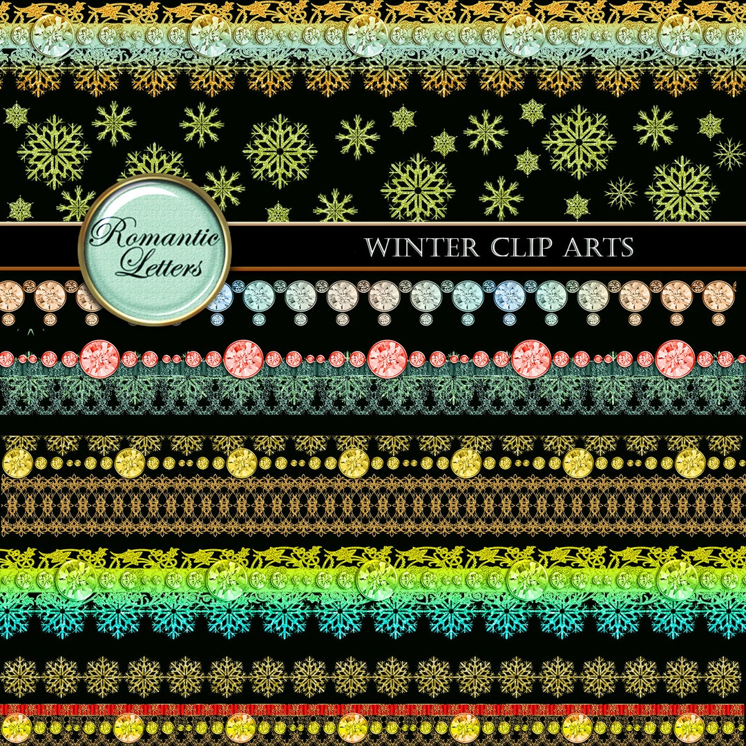 Christmas Clip Art Gold Glitter Clip Art Christmas Digital Scrapbook ...