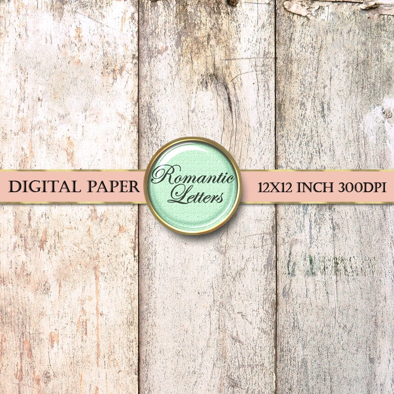 Shabby Chic Wood Digital Paper Pack Digital Scrapbook | Etsy