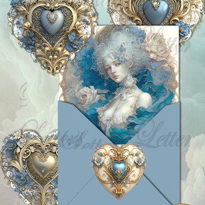 Printable Envelopes Cards Baroque Scrapbook Printable Junk Journal ...