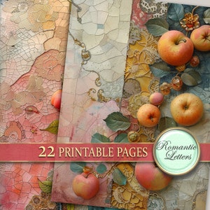 Digital Printable Scrapbook Paper Pack Summer Garden Patchwork Fabric ...