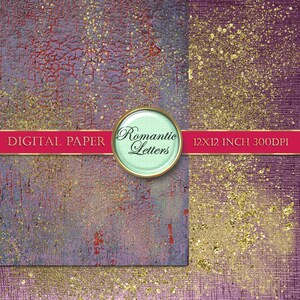 Gold Pixie Dust Digital Gold Glitter Paper Digital Scrapbook Paper Pack ...