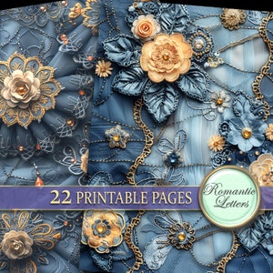 Digital Printable Scrapbook Paper Pack Junk Journal Paper Patchwork ...