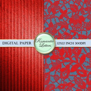 Digital Scrapbook Paper Digital Paper Red Digital Background Printable ...
