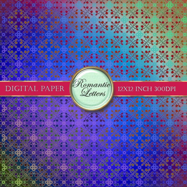 Digital Damask Digital Printable Paper Pack Digital Scrapbook Digital ...
