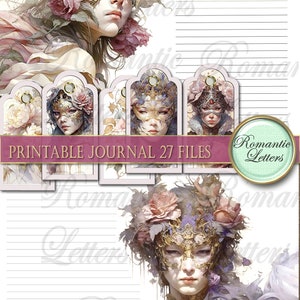 Venice Carnival Printable Junk Journal Kit Digital Printable Junk ...