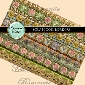Baroque Lace Clip Art Digital Printable Scrapbook Elements Borders Clip ...
