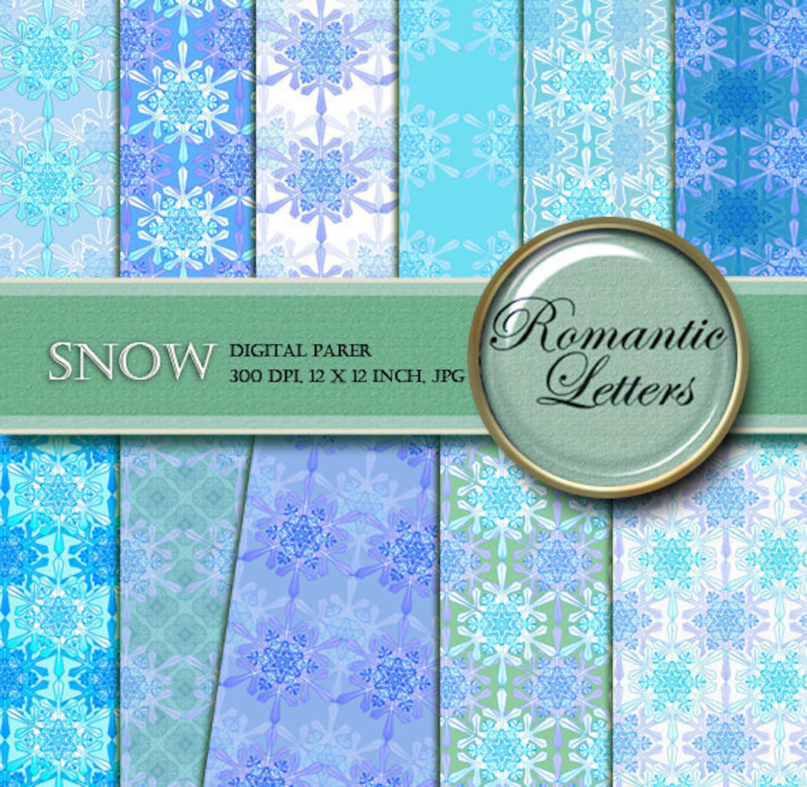 Digital Scrapbook Paper Winter Printable Frozen Winter Wedding - Etsy