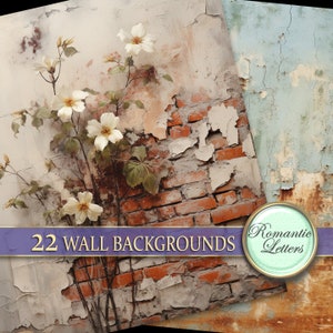 Brick Wall Digital Paper Pack Digital Photo Background Shabby Chic ...