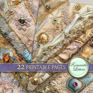 Digital Paper Lace Scrapbook Printable Paper Pack Digital Texture ...