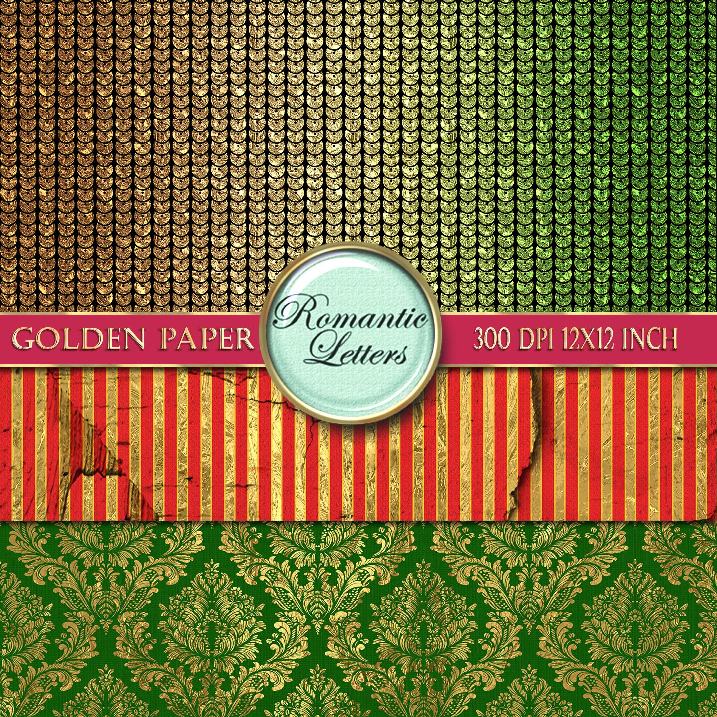 Digital Damask Digital Printable Paper Pack Digital Scrapbook | Etsy