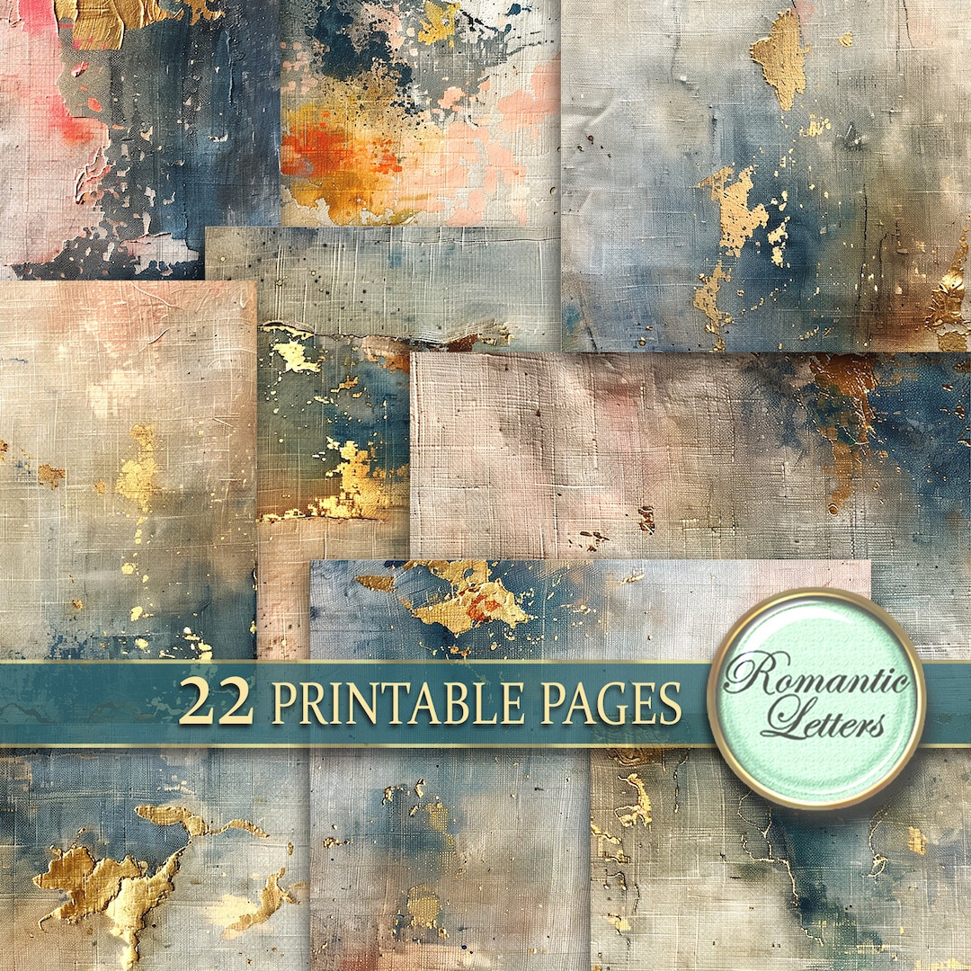Painted Canvas Digital Printable Background Digital Scrapbook Paper ...