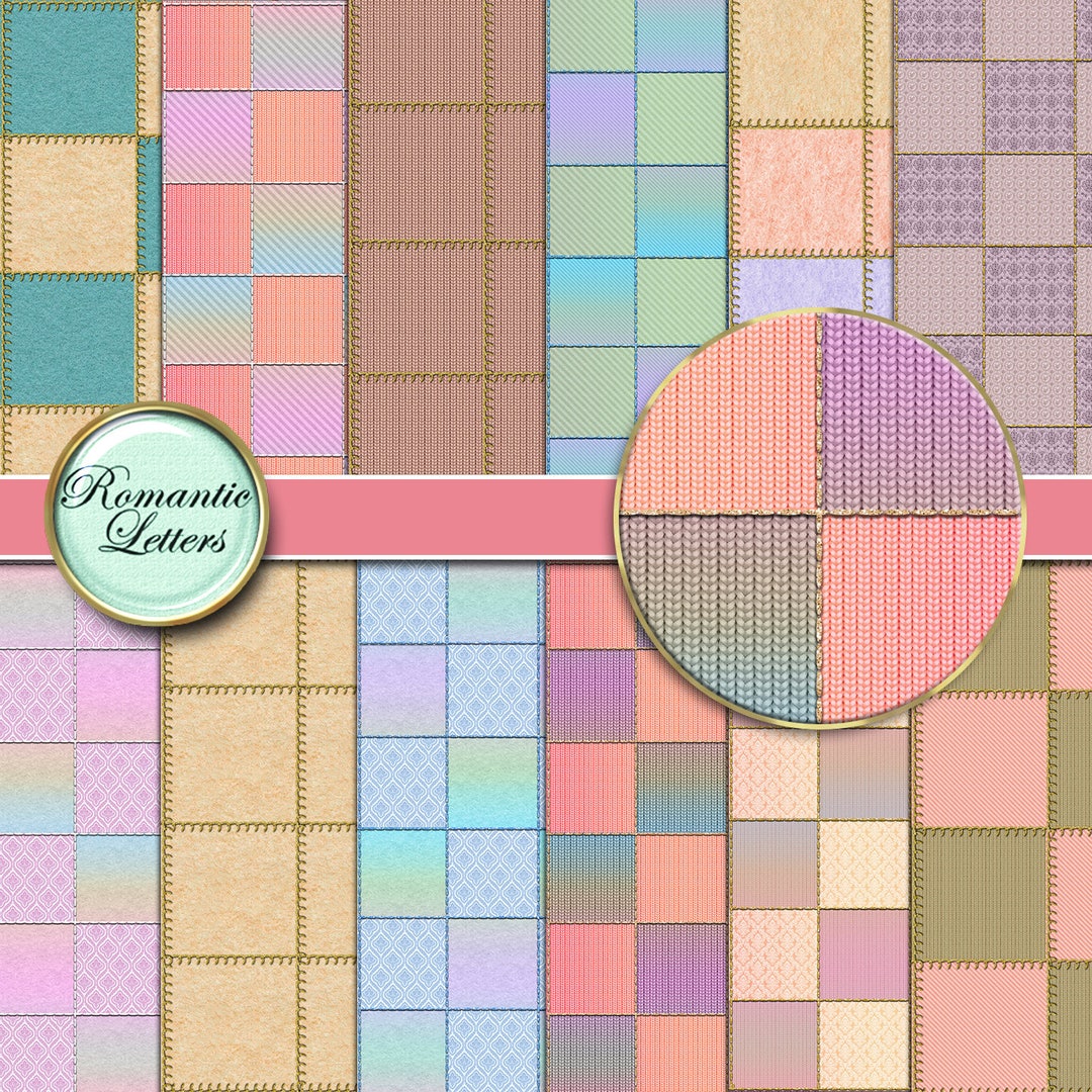 Easter Digital Scrapbook Album Paper Easter Patchwork Paper Easter ...