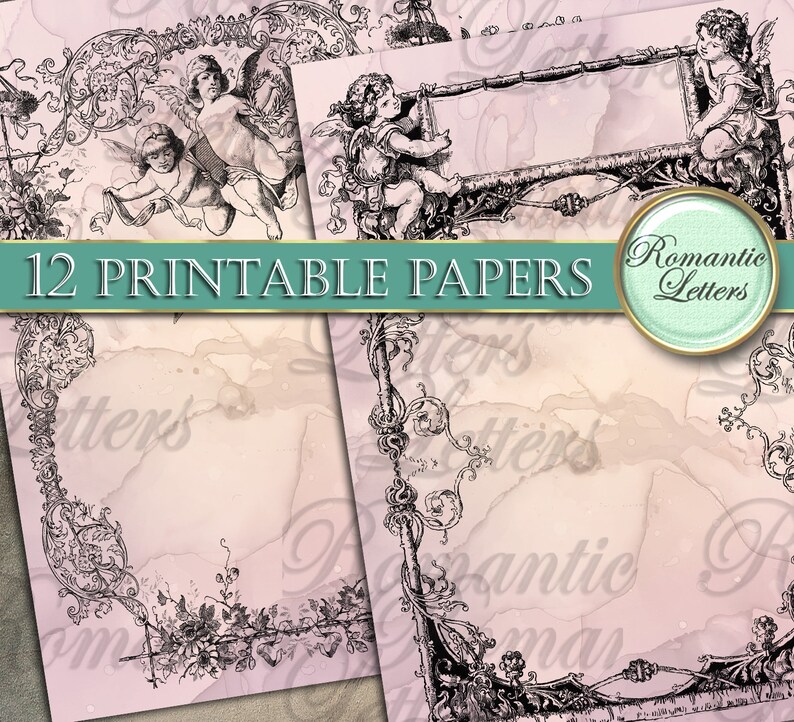 Printable Victorian Paper Printable Journal Page Vintage - Etsy