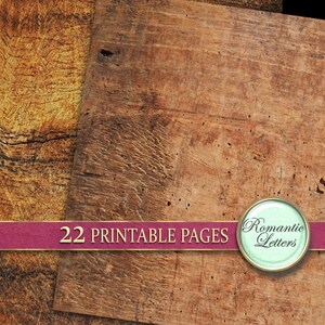 Wood Texture Digital Paper Pack Digital Scrapbooking Paper Background ...