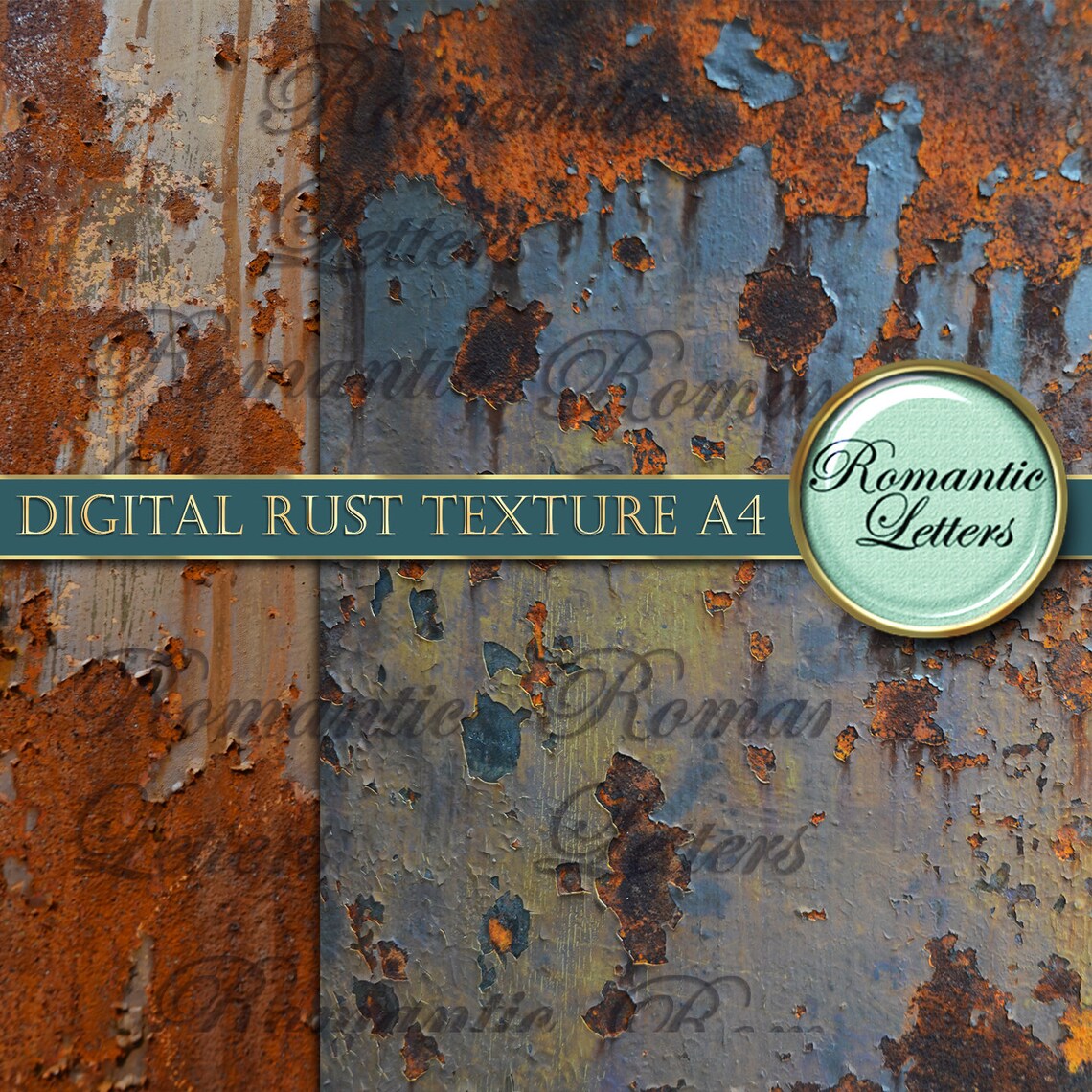 Digital Paper Pack Rust Texture Grunge Digital Photography - Etsy