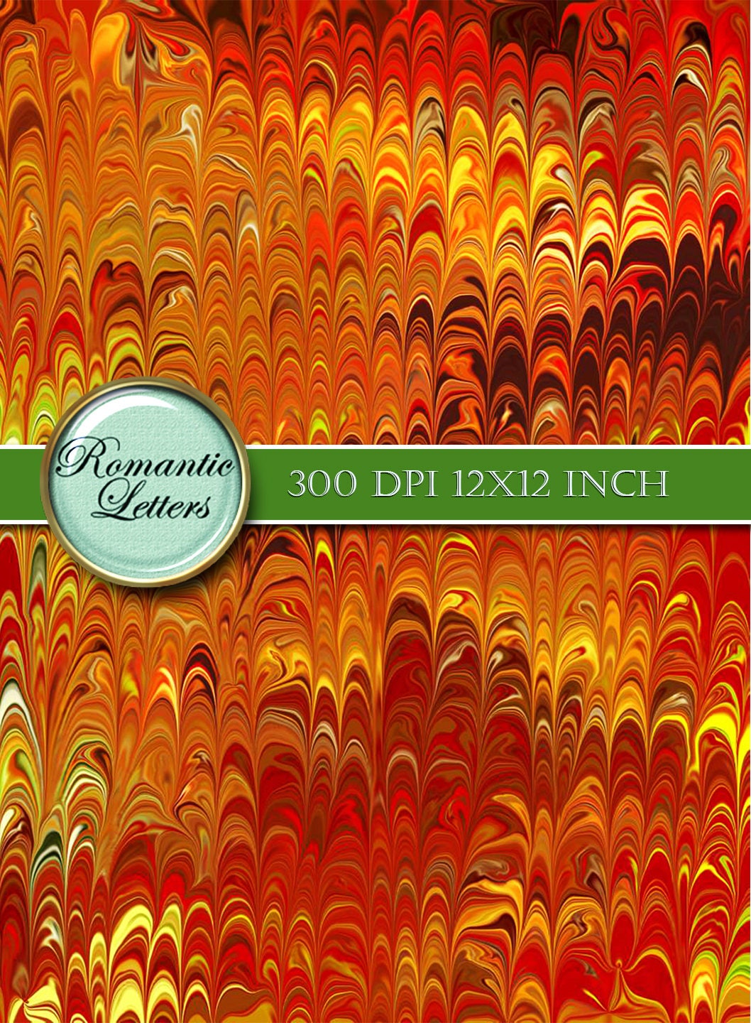 Marbled Digital Paper Pack Autumn Digital Scrapbook Orange | Etsy