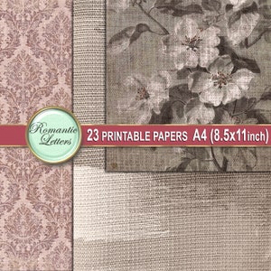 Digital Printable Scrapbook Paper Pack Journal Pages Backgrounds ...