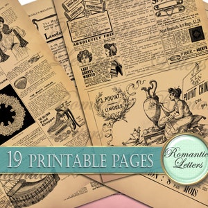 Digital Paper Pack Scrapbook Background Paper Digital Printable Journal ...