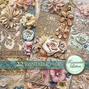 Digital Printable Scrapbook Paper Pack Junk Journal Paper Patchwork ...