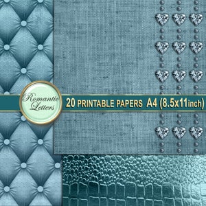 Digital Printable Scrapbook Paper Pack Journal Pages Backgrounds ...