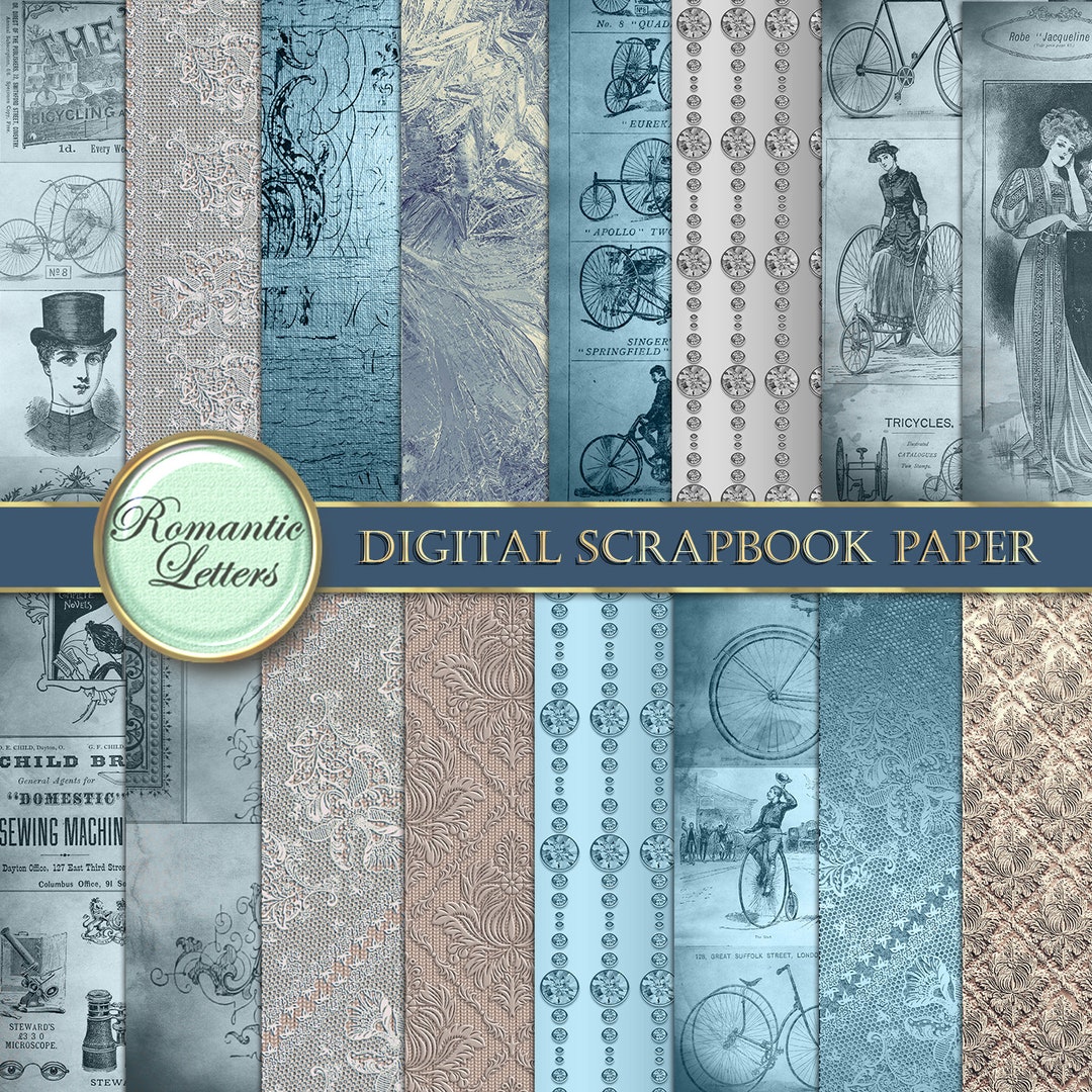 Victorian Ephemera Digital Paper Digital Paper Digital Printable Paper ...