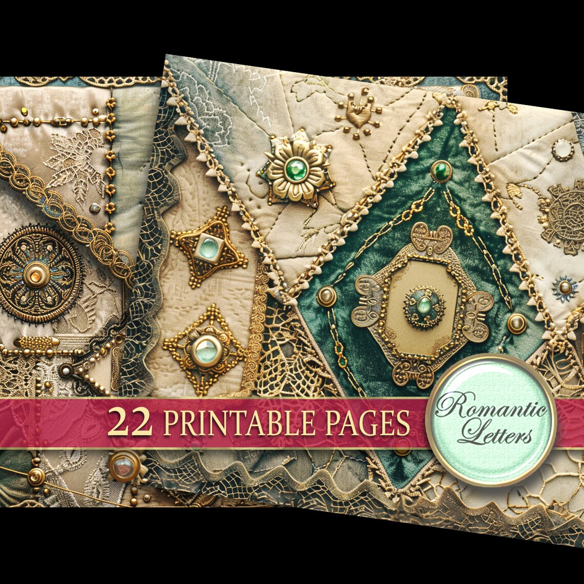 Digital Printable Scrapbook Paper Pack Junk Journal Pages Printable ...