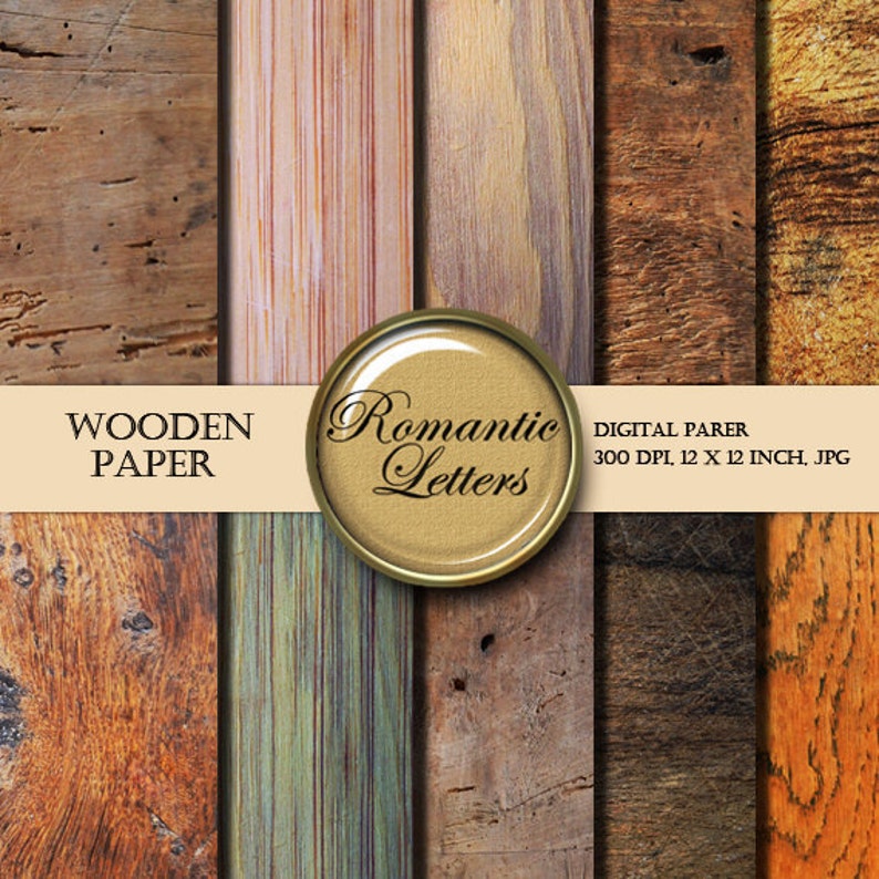 Wood Texture Digital Paper Pack Digital Scrapbooking Paper - Etsy