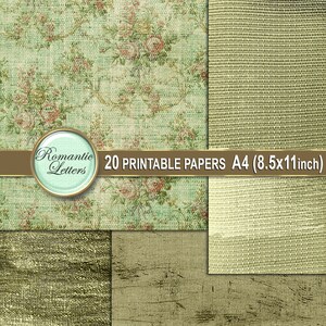 Digital Printable Scrapbook Paper Pack Journal Pages Backgrounds ...