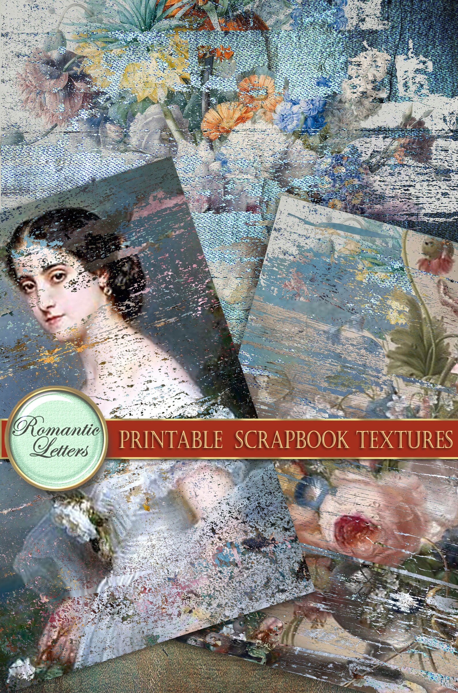 Baroque Digital Printable Scrapbook Paper Background Floral - Etsy